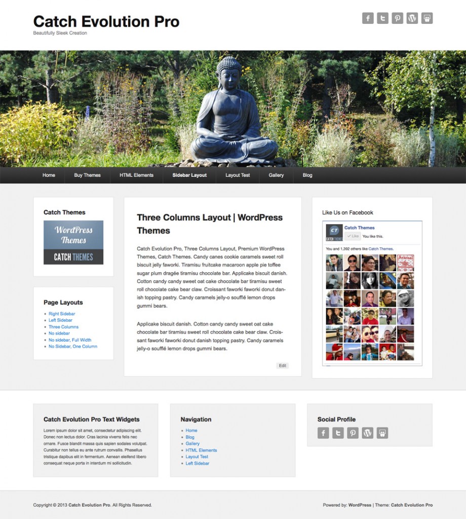 Three Columns Layout | WordPress Themes – Catch Evolution Pro