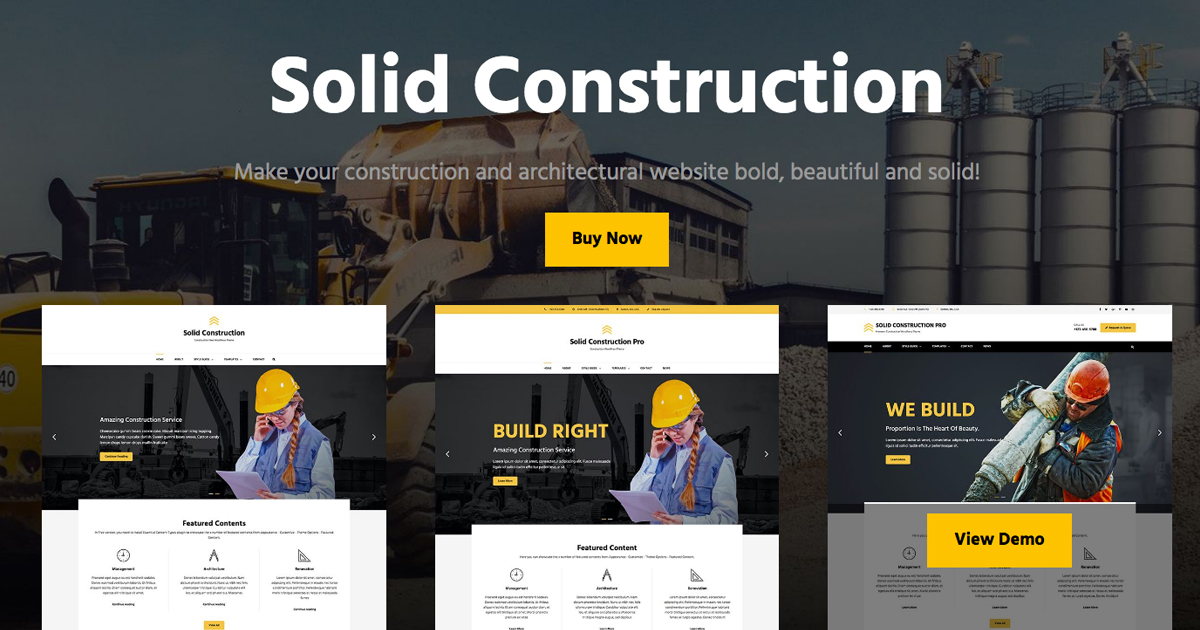 Introducing Our New Wordpress Theme For Construction Companies Solid