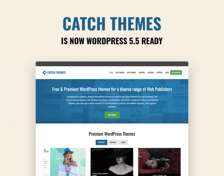 Catch Themes is now WordPress 5.5 Ready! - Catch Themes