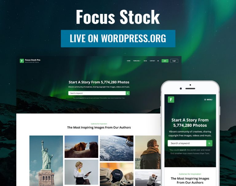Our Focus Stock Theme Live on WordPress.org - Catch Themes
