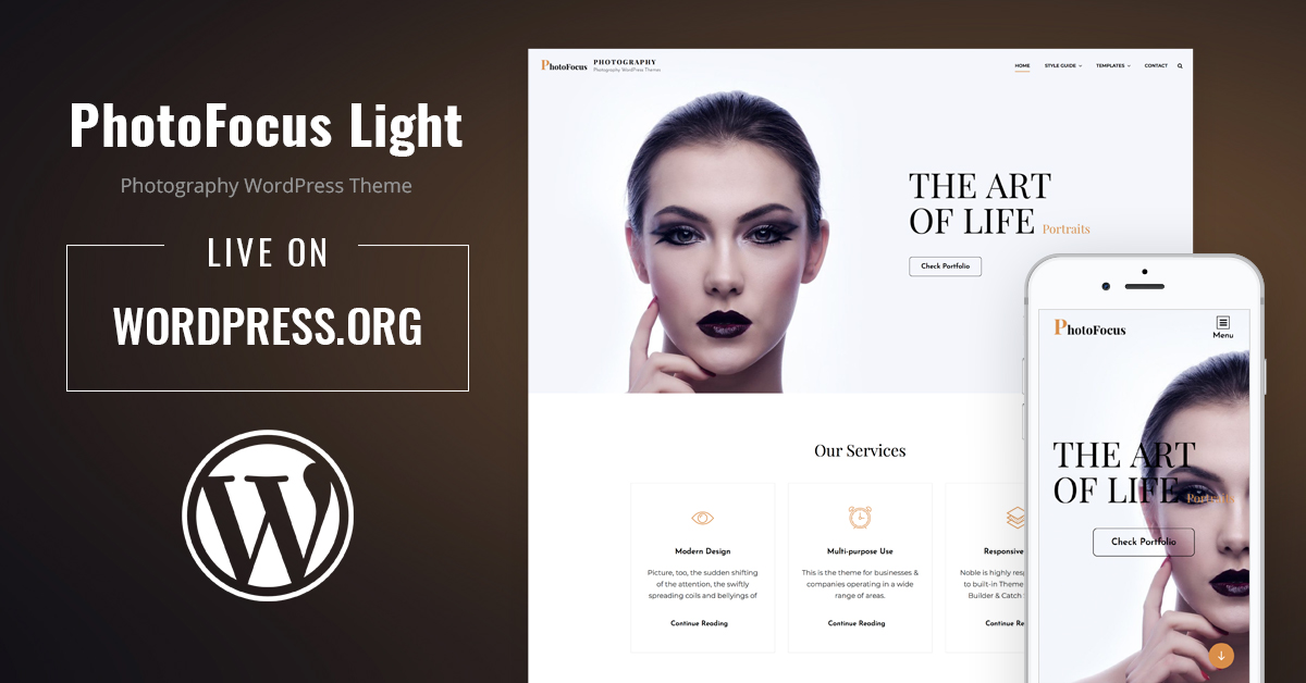 PhotoFocus Light Now Live on WordPress.org - Catch Themes