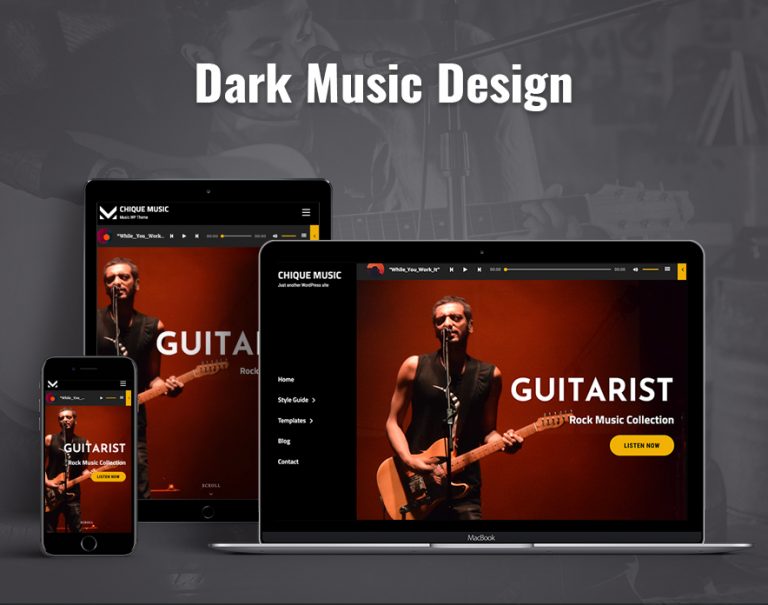 Chique Music – A Responsive Dark Music WordPress Theme