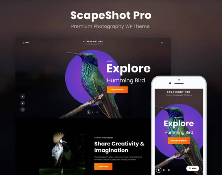 ScapeShot Pro – An Elegant Fullscreen Photography WordPress Theme - Catch Themes