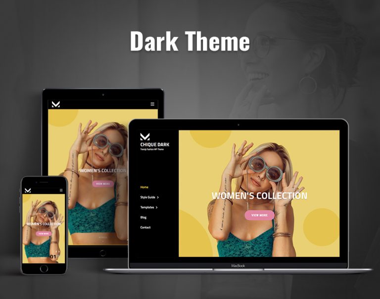 Chique Dark – A Free Dark Multipurpose Fashion WordPress Theme