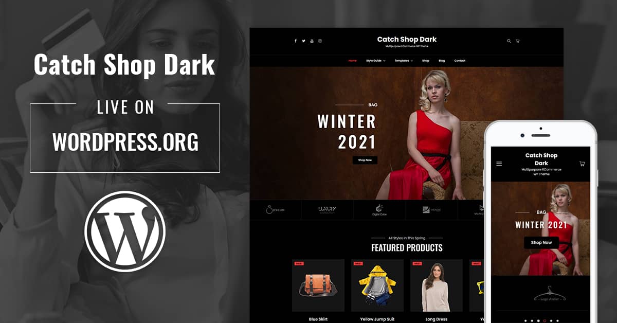 Catch Shop Dark Now Live on WorPress.org - Catch Themes