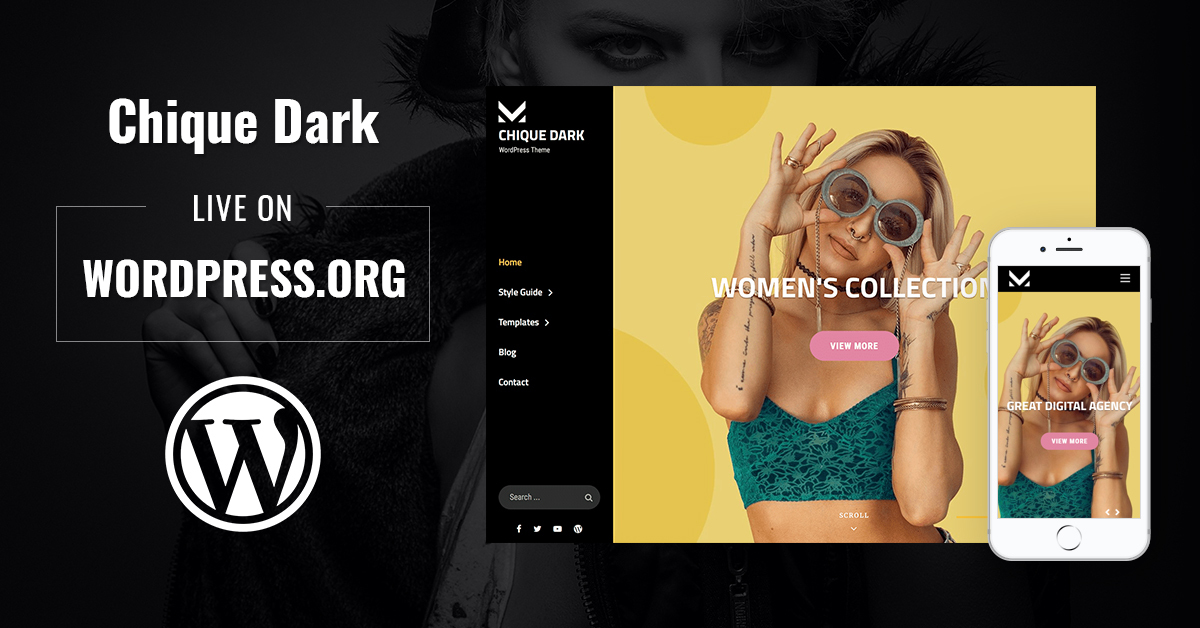 Chique Dark is now Live on WordPress.org - Catch Themes
