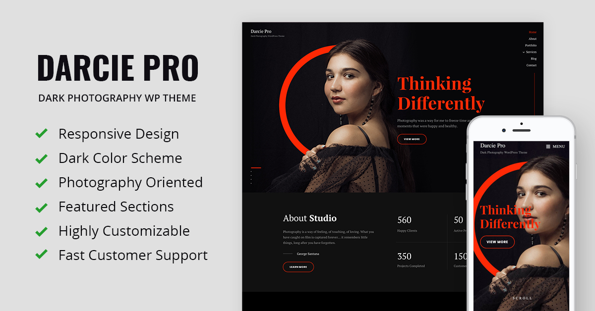 Introducing Darcie Pro – A Dark Photography WordPress Theme - Catch Themes