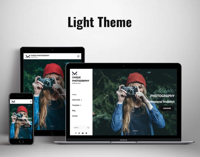 Chique Photography – A Light Photography WordPress Theme - Catch Themes