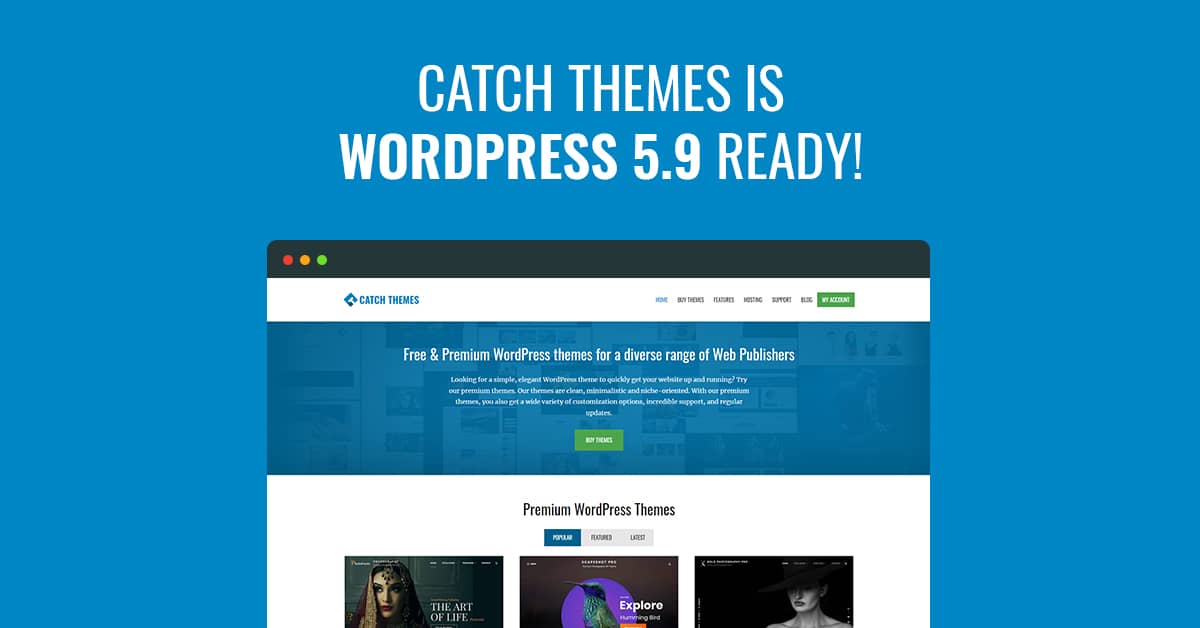 Catch Themes is now WordPress 5.9 Ready! - Catch Themes