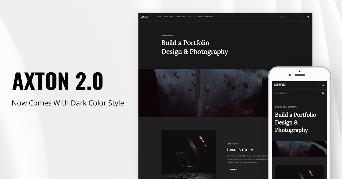 Axton 2.0 Comes With Dark Color Style - Catch Themes