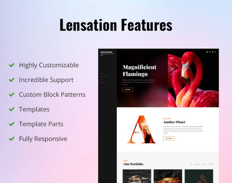 Lensation Pro - Photography WordPress Block Theme For Full Site Editing - Catch Themes