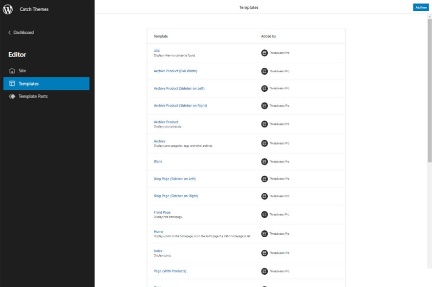 Threadwears Pro - Catch Themes