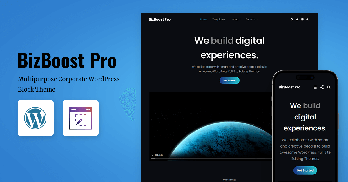BizBoost Pro - Multipurpose Corporate WordPress Block Theme For Full Site Editing - Catch Themes