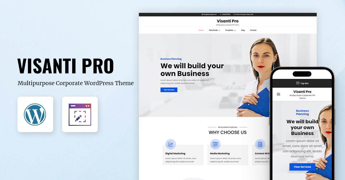 Visanti Pro – Multipurpose Corporate WordPress Theme - Catch Themes