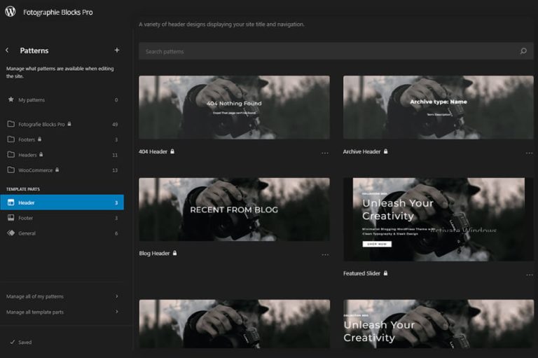 WordPress Block Theme for Photographers - Fotografie Blocks Pro
