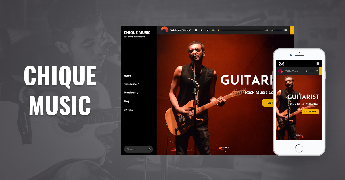 Chique Music is a Free Music WordPress Theme