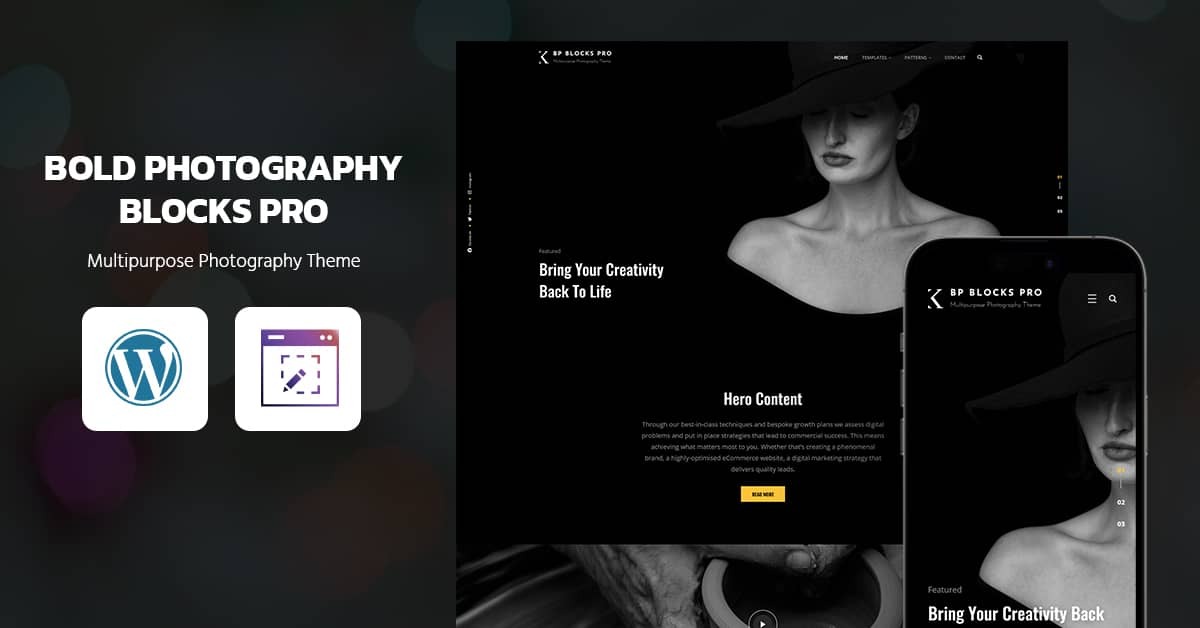 Bold Photography Blocks Pro - Catch Themes