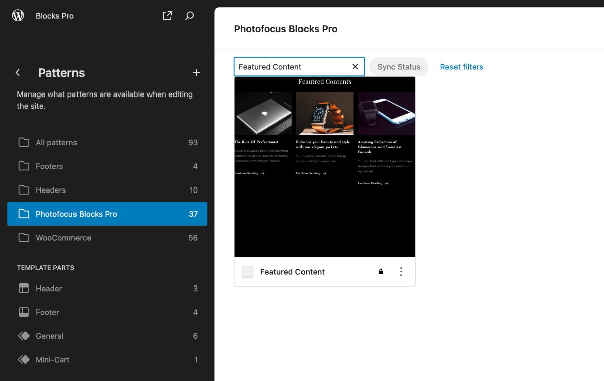 Photofocus Blocks Pro - Catch Themes