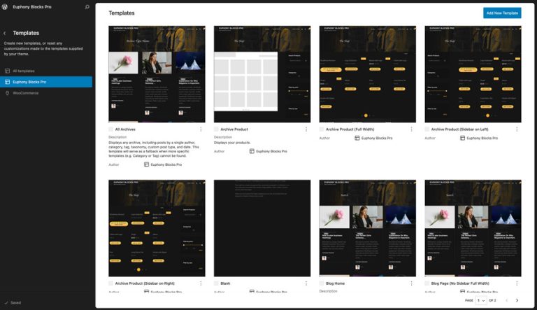 Euphony Blocks Pro - Catch Themes